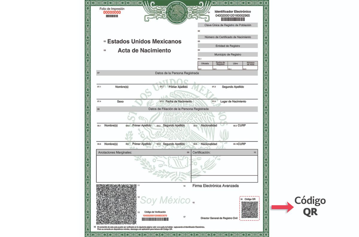 Acta de nacimiento con código QR: precio y cómo solicitarla…