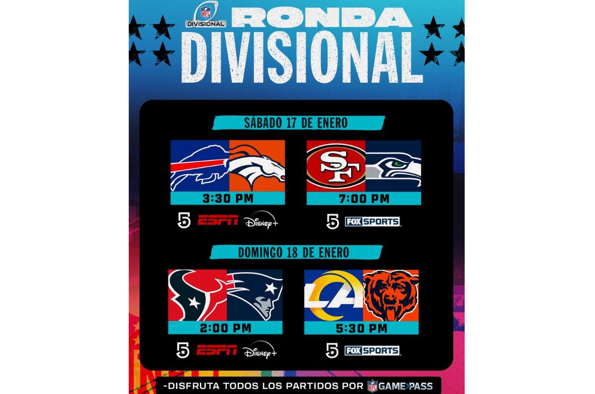 Lista la Ronda Divisional de la NFL ¿Dónde ver los partidos?